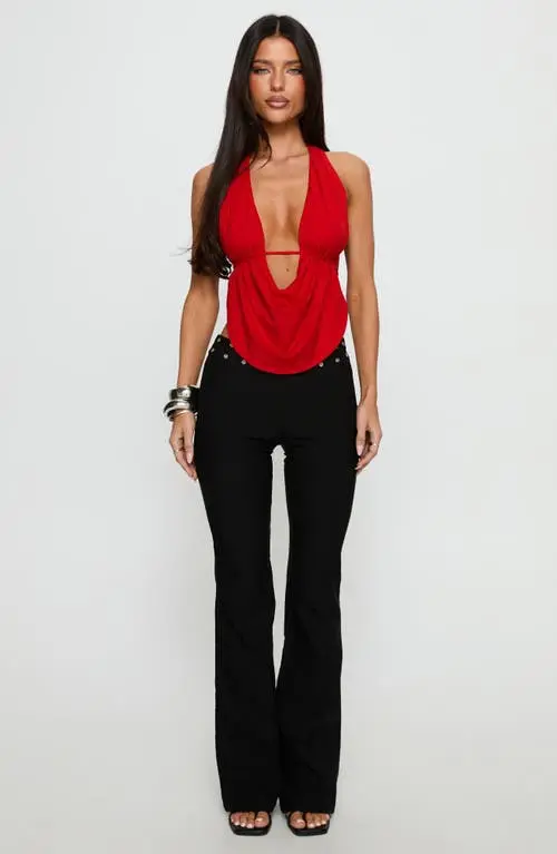Princess Polly Yevina Grommet Waist Flare Pants