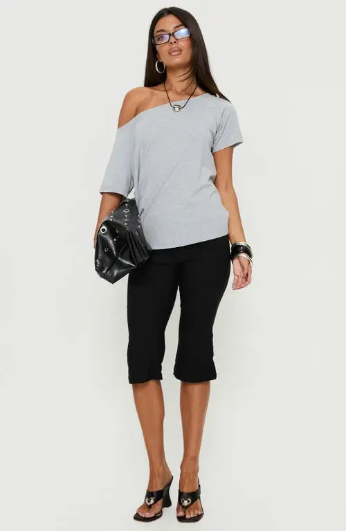 Princess Polly Off-the-shoulder Top - Grey