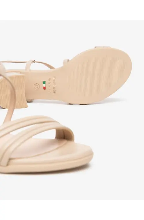 NEROGIARDINI Strappy Flared Heel Sandal - Latte