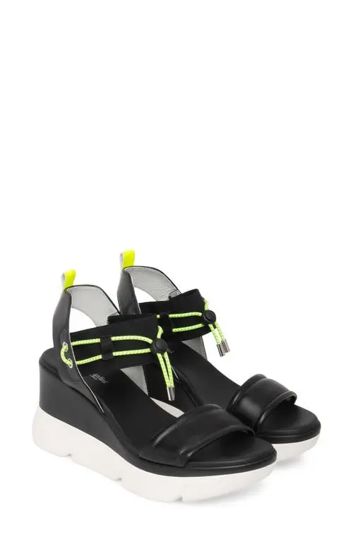 NEROGIARDINI Platform Wedge Sandal - Black