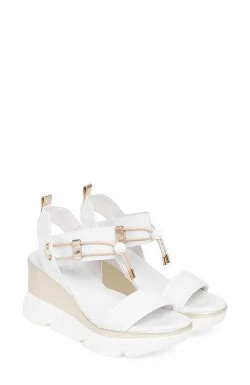 NEROGIARDINI Platform Wedge Sandal - White