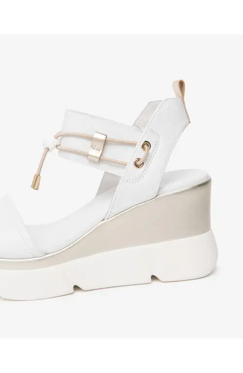 NEROGIARDINI Platform Wedge Sandal - White