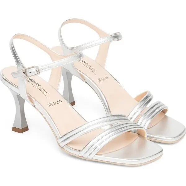 NEROGIARDINI Ankle Strap Sandal - Silver