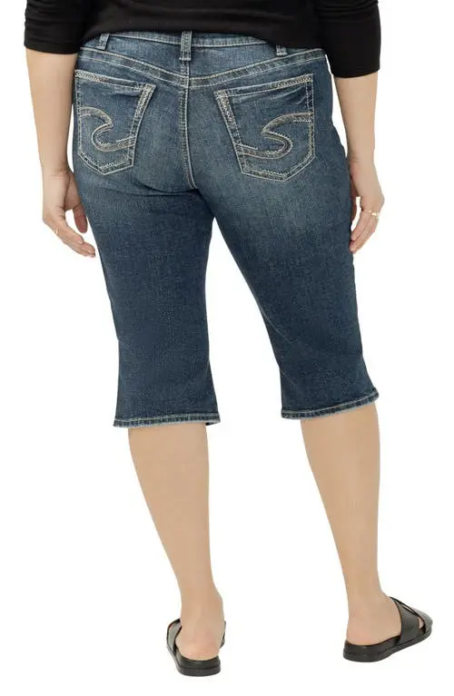 SILVER JEANS CO. Suki Heritage Curvy Mid Rise Capri Jeans