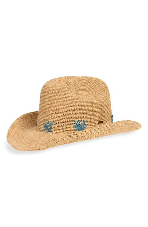 Brixton Odessa Packable Straw Cowboy Hat - Tan