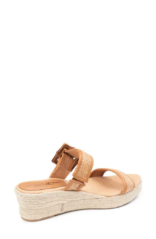 PATRICIA GREEN Soleil Bamboo Buckle Espadrille Wedge Sandal