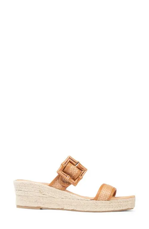 PATRICIA GREEN Soleil Bamboo Buckle Espadrille Wedge Sandal