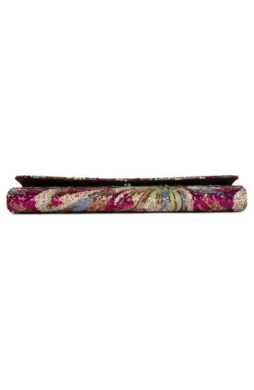 Jeffrey Campbell Sequin Clutch - Brown Multi