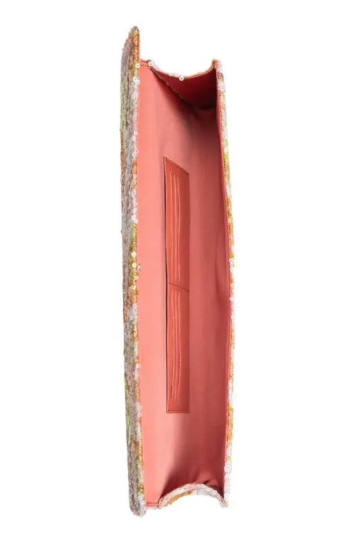 Jeffrey Campbell Sequin Clutch - Orange Multi
