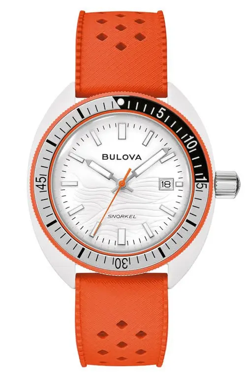 Bulova Snorkel Sea Turtle Strap Watch - Orange