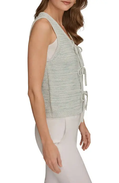 Donna Karan New York Sleeveless Space Dye Cotton Blend Vest