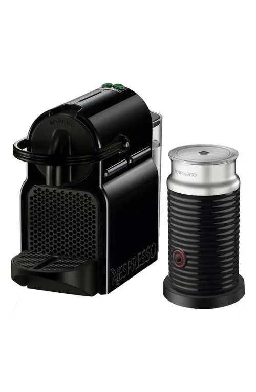 NESPRESSO Inissia Coffee Machine & Aeroccino Frother Set - Black