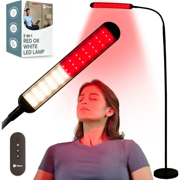 LIFEPRO Red Light Therapy Lamp & Reading Lamp 850nm & 660nm Near Infrared Light For Body - Single Head
