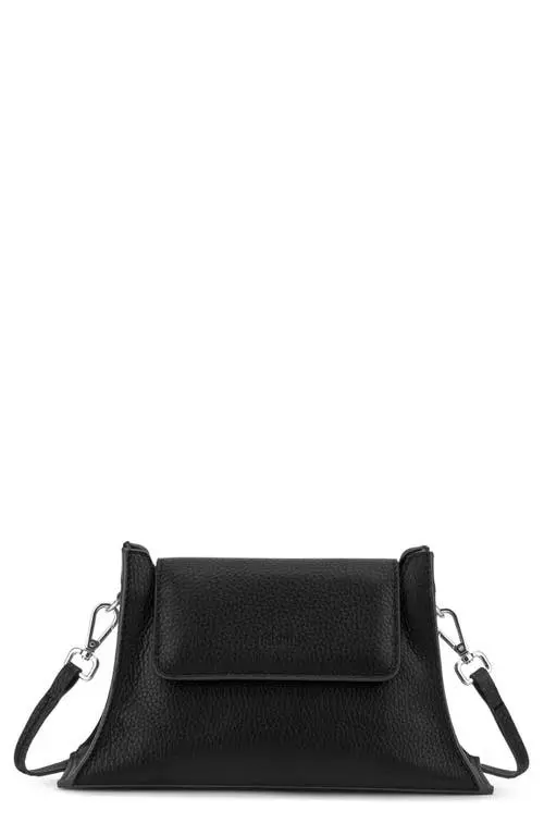 BEHNO Mini Winnie Pebble Leather Crossbody Bag - Black
