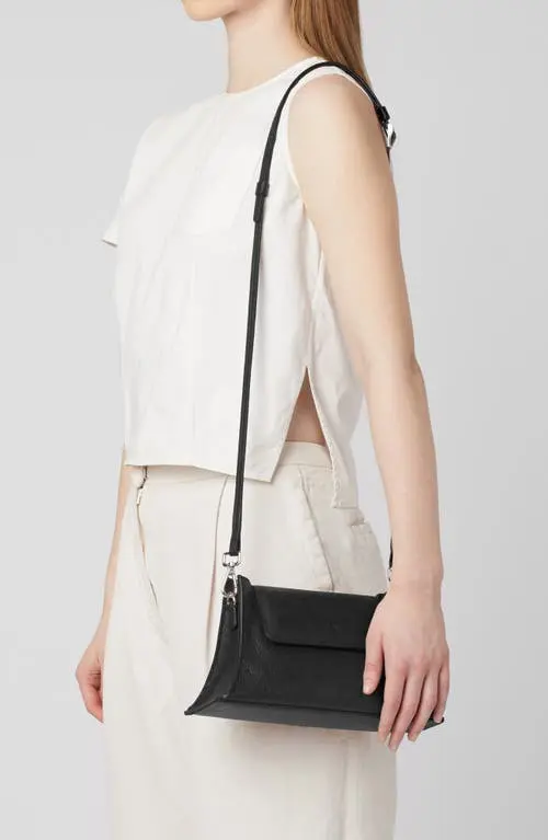 BEHNO Mini Winnie Pebble Leather Crossbody Bag - Black