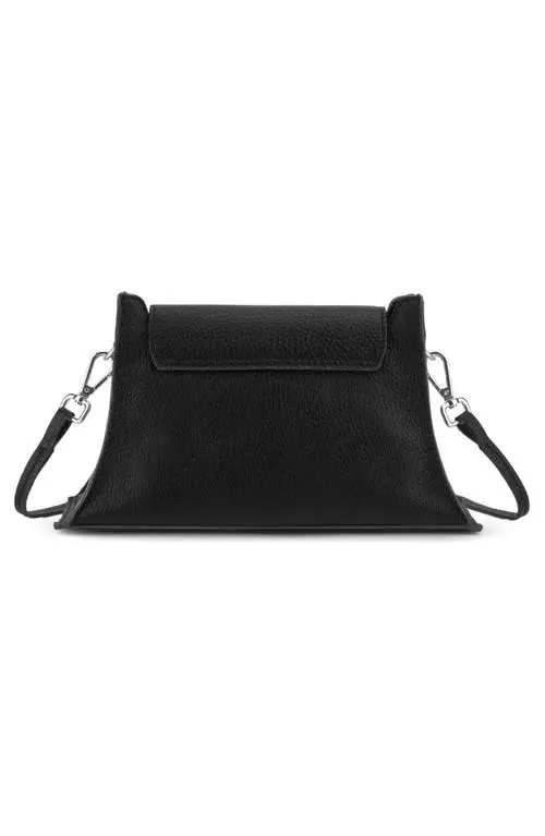 BEHNO Mini Winnie Pebble Leather Crossbody Bag - Black