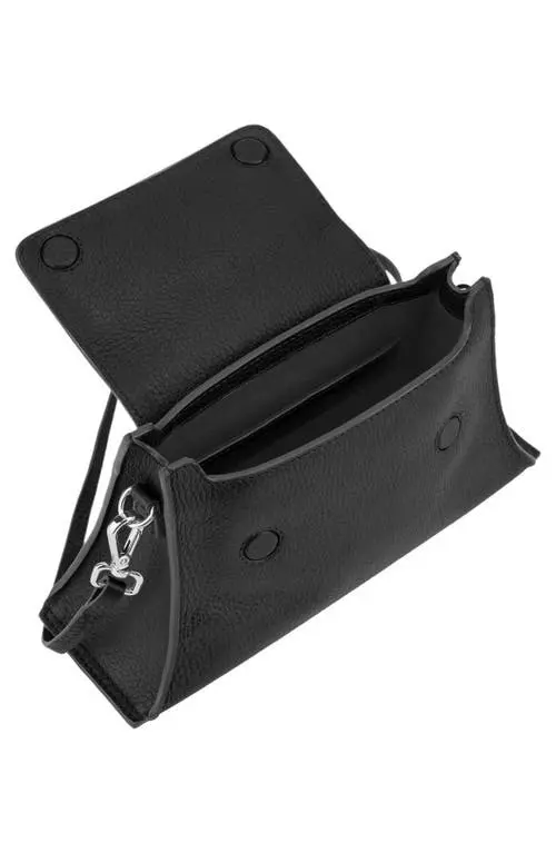 BEHNO Mini Winnie Pebble Leather Crossbody Bag - Black