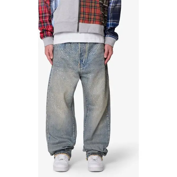 Mnml Embellished Ultrabaggy Jeans - Blue