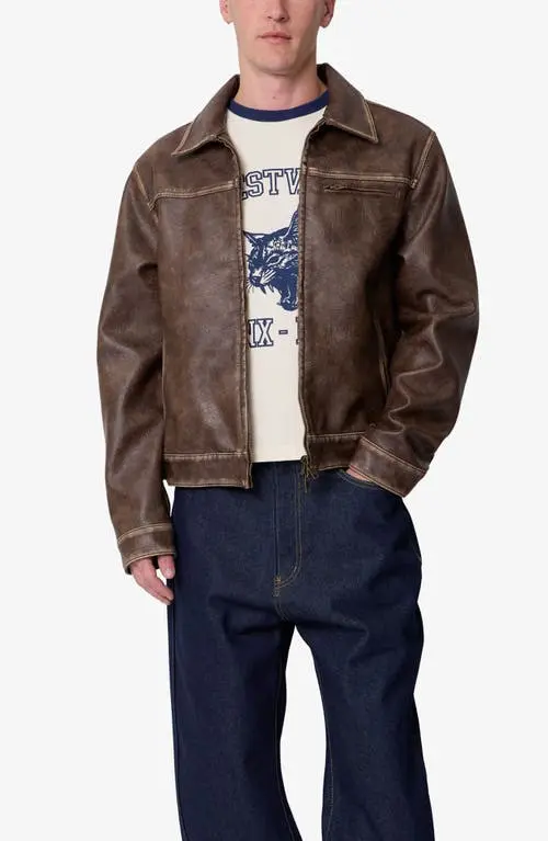 Mnml Faux Leather Moto Jacket