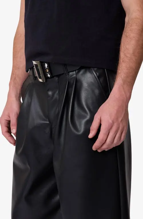Mnml Pleated Faux Leather Pants
