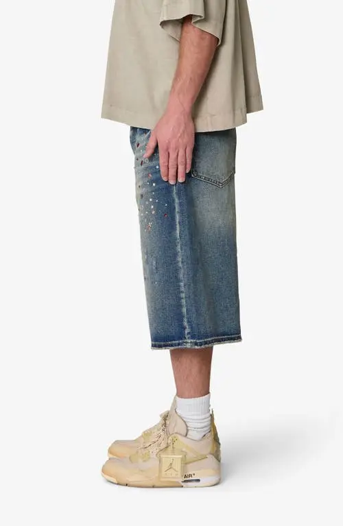 Mnml Ultrabaggy Embellished Denim Shorts