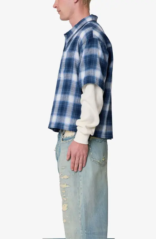 Mnml Layered Thermal Button-up Flannel Shirt