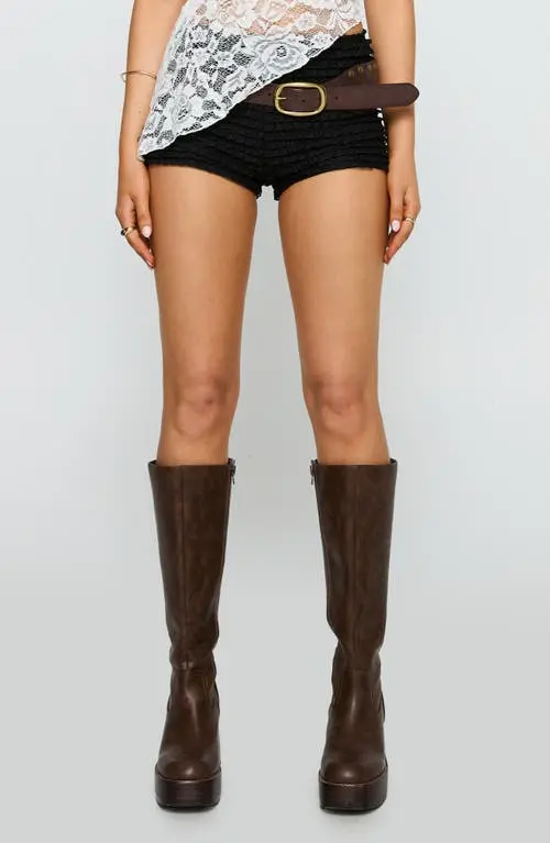 Princess Polly Ruffle Lace Micro Shorts