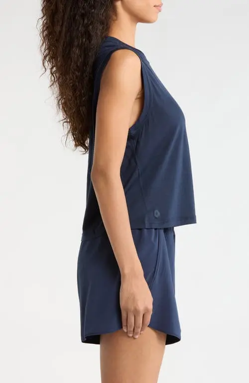 Smartwool Active Ultralite Crop Tank - Deep Navy
