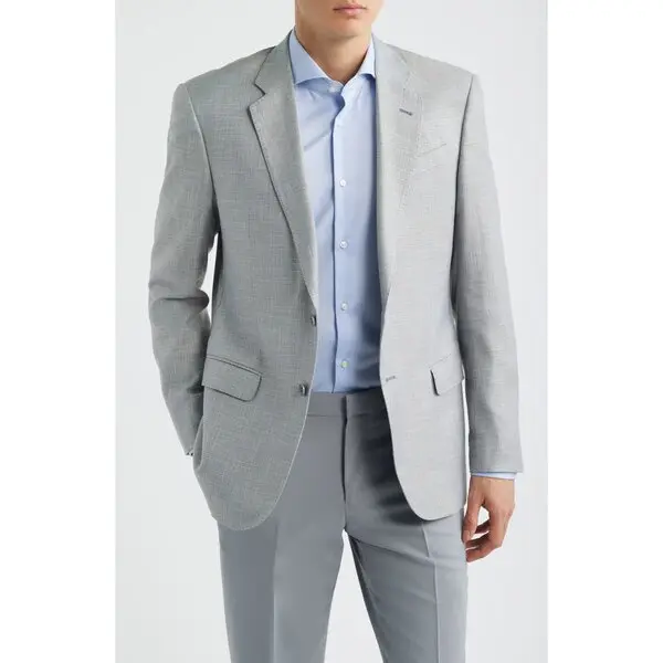 Emporio Armani Textured Mélange Sport Coat - Grey