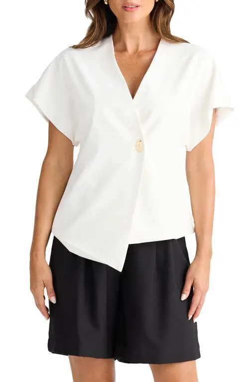 BRAVE+TRUE Origami Asymmetric Woven Top