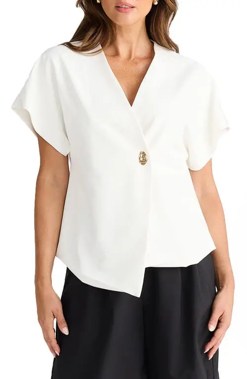 BRAVE+TRUE Origami Asymmetric Woven Top