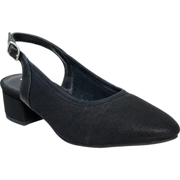 DAVID TATE Silvana Slingback Pump - Black Micro
