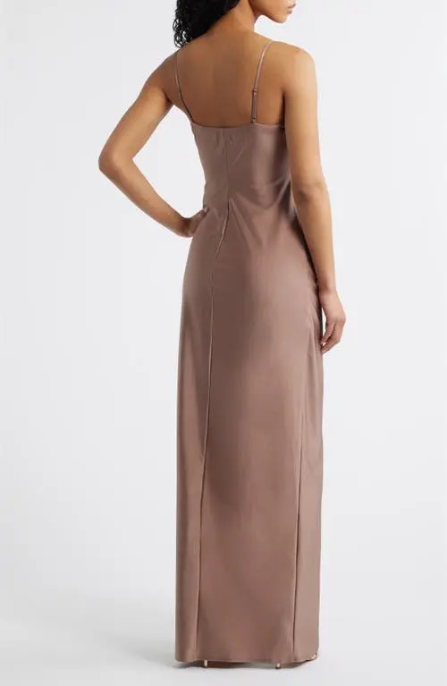 EMERALD SUNDAE Jersey Column Gown