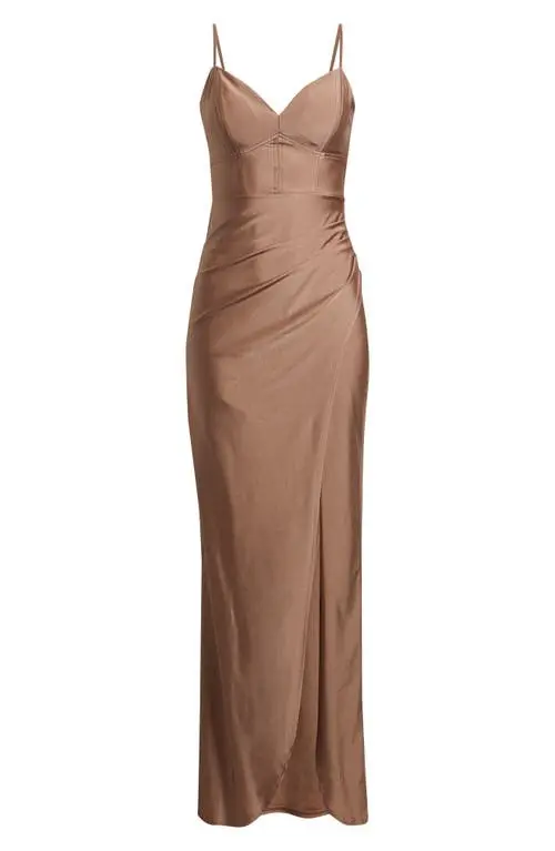 EMERALD SUNDAE Jersey Column Gown