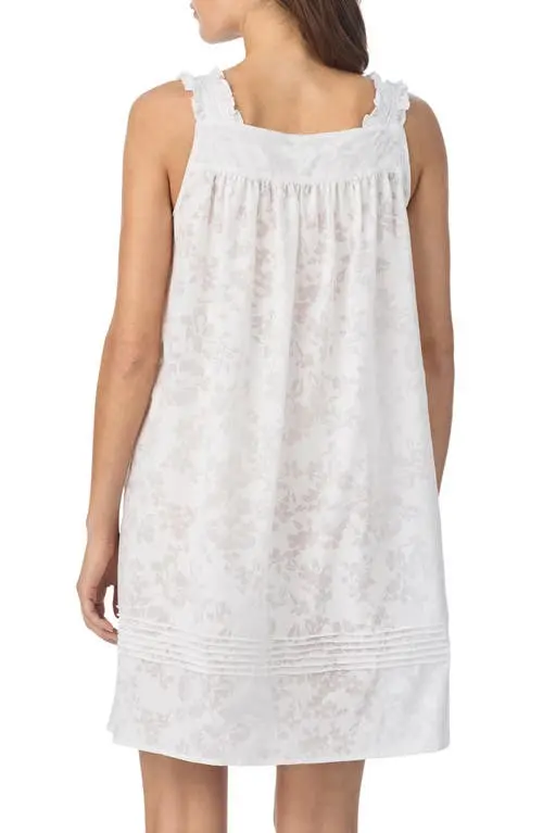 Eileen West Floral Sleeveless Cotton Blend Chemise