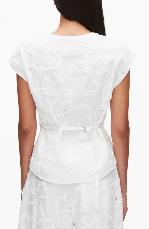 3.1 Phillip Lim 3d Floral Embroidered Top
