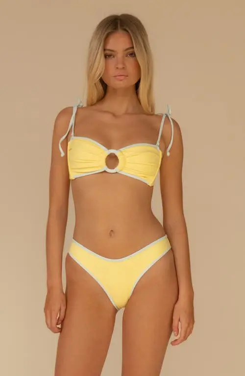 MONTCE Binded Tori Ties Bandeau Bikini Top - Sunshine