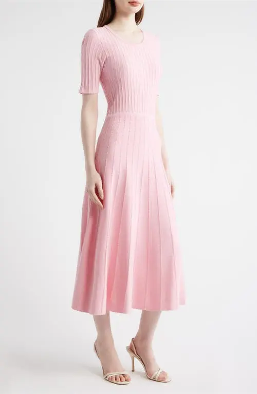Elie Tahari The Carla Pointelle Sweater Dress