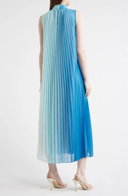 Elie Tahari The Reilley Pleated Maxi Dress