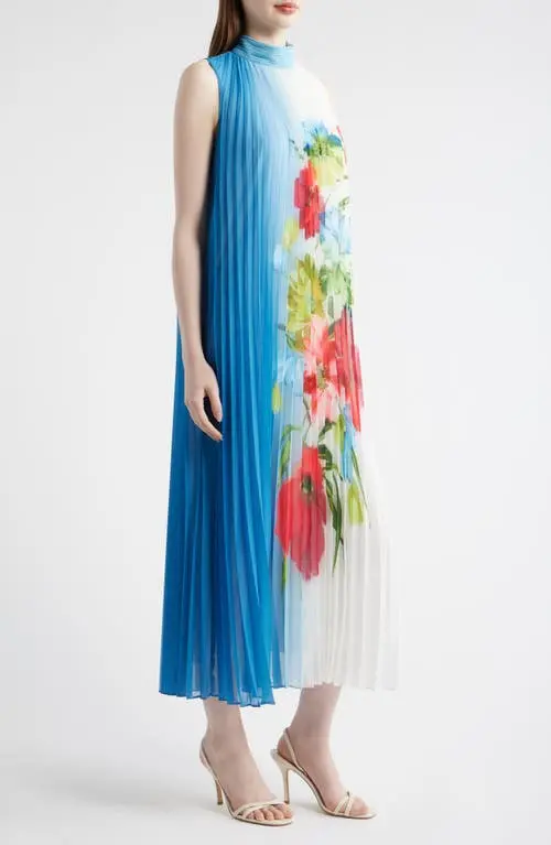 Elie Tahari The Reilley Pleated Maxi Dress
