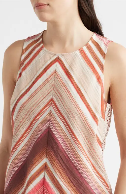 CITY BLUES Chevron Print Sleeveless Top