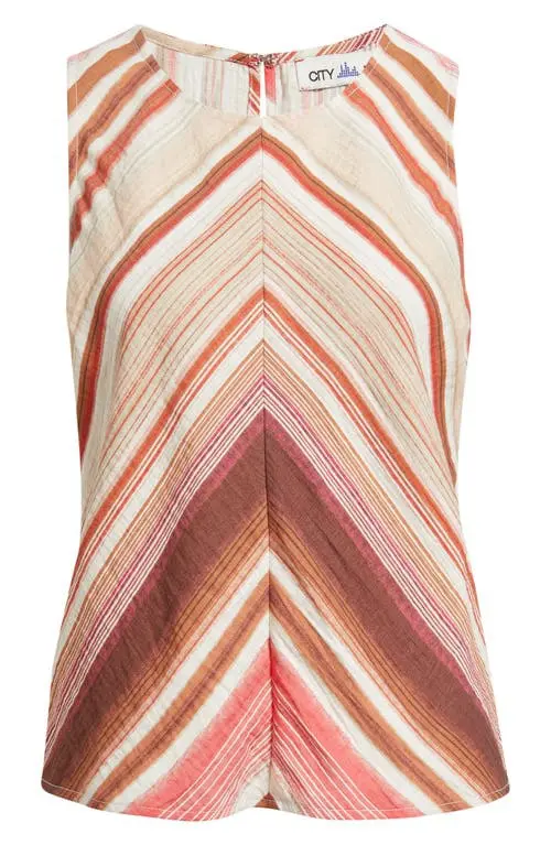 CITY BLUES Chevron Print Sleeveless Top