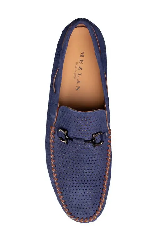 Mezlan Tarraco Perforated Suede Loafer