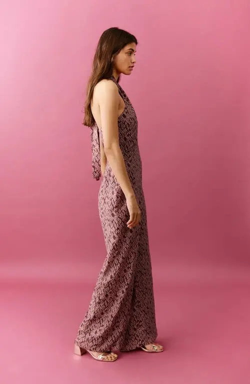 Mango Floral Print Wide Leg Jumpsuit
