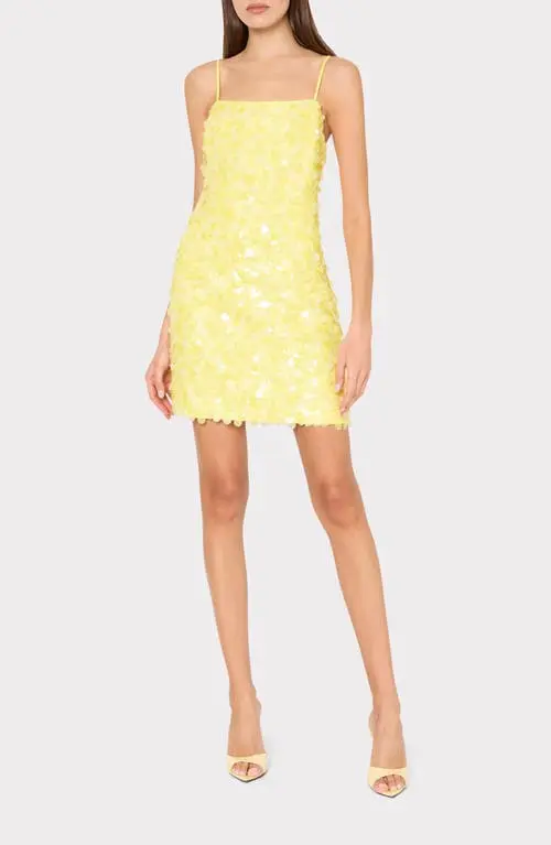 MILLY Colette Sequin Mini Dress - Yellow