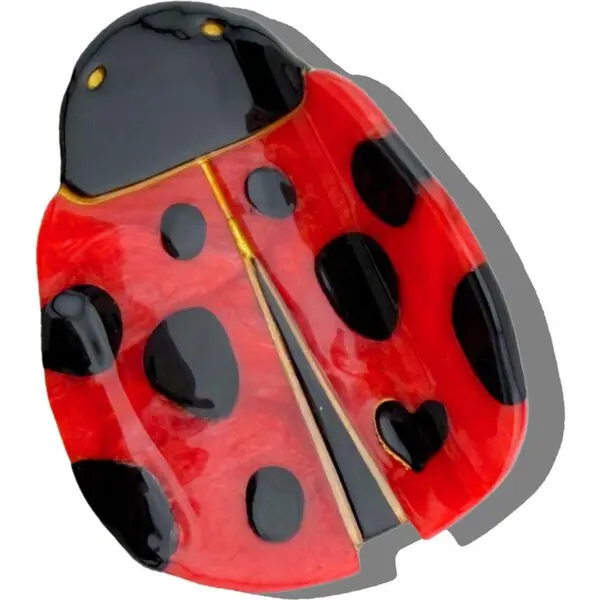 SOLAR ECLIPSE Ladybug Hair Claw Clip - Red