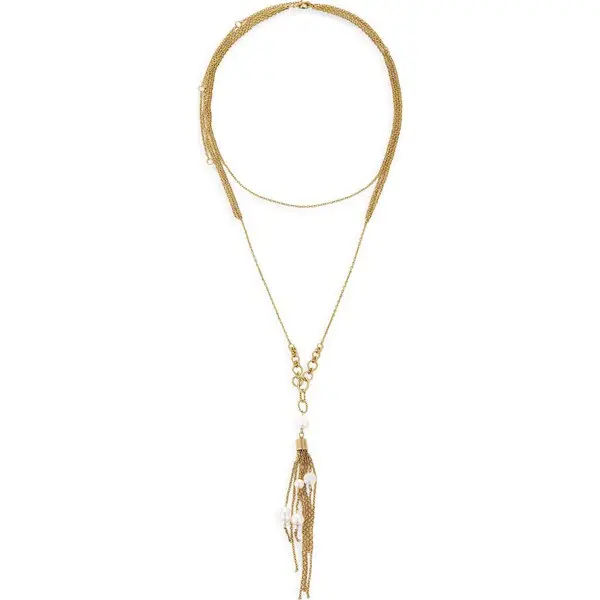 PETIT MOMENTS Dune Faux Pearl Layered Necklace - Gold
