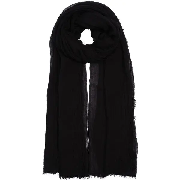 Echo Essential Modal-silk Blend Crinkle Wrap - Black