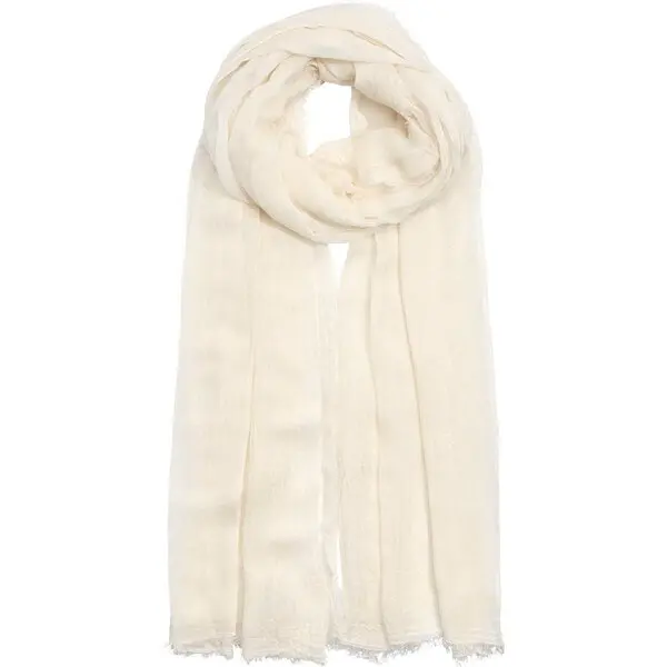 Echo Essential Modal-silk Blend Crinkle Wrap - Cream