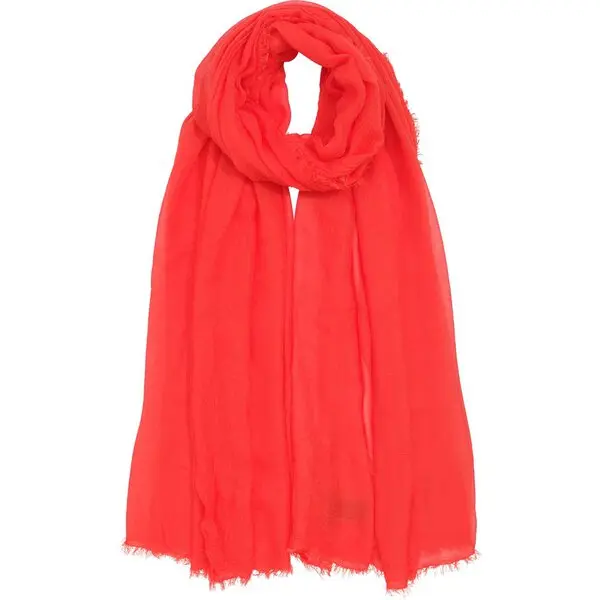 Echo Essential Modal-silk Blend Crinkle Wrap - Fiesta Orange